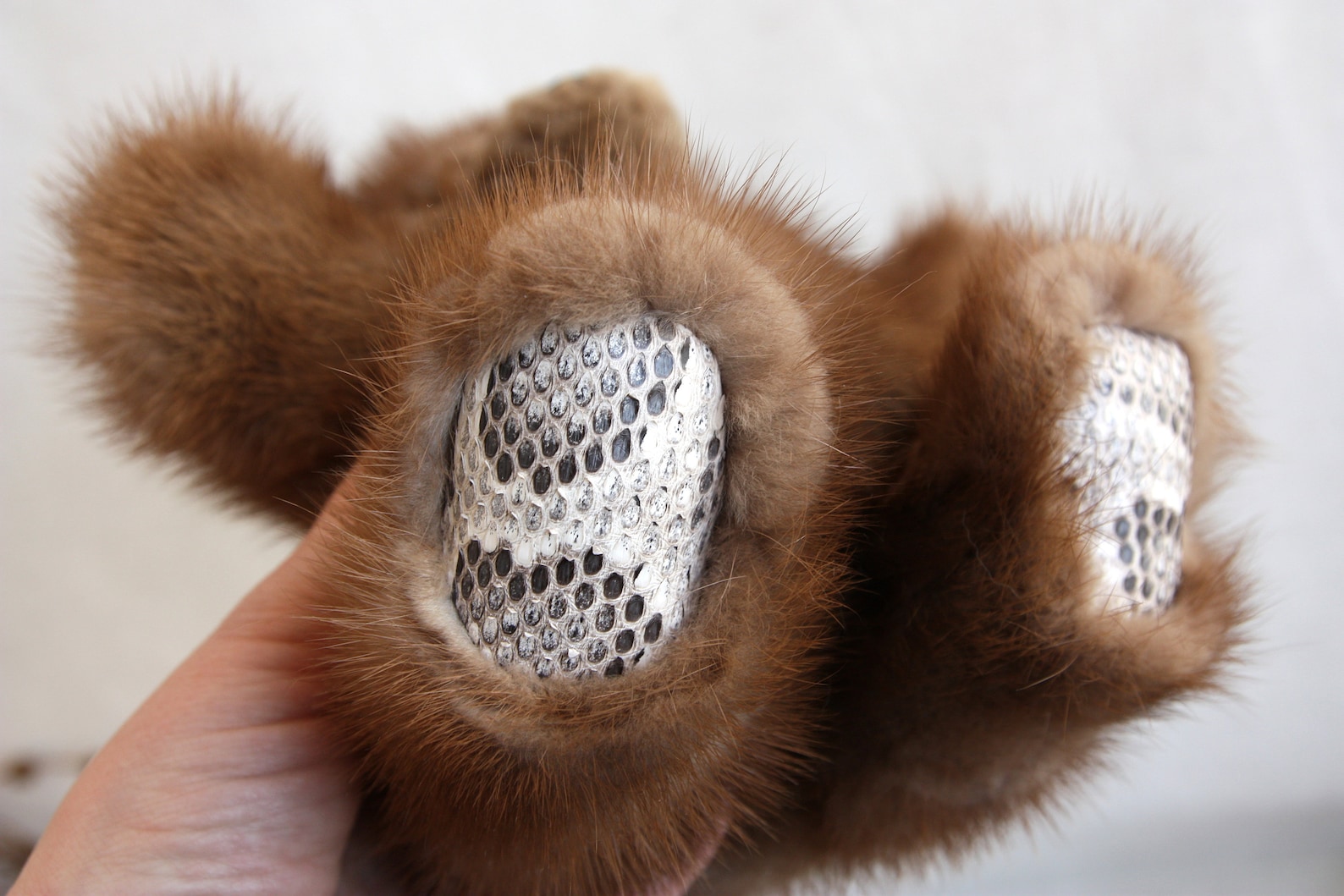 Bear From Natural Mink Fur Size L Beige Bear Teddy Bear A | Etsy