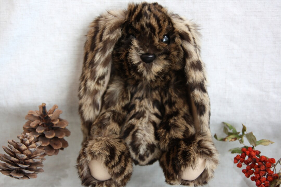 Rabbit From Natural Fur, Leopard Rabbit, Bunny Rabbits,a Toy of Real ...