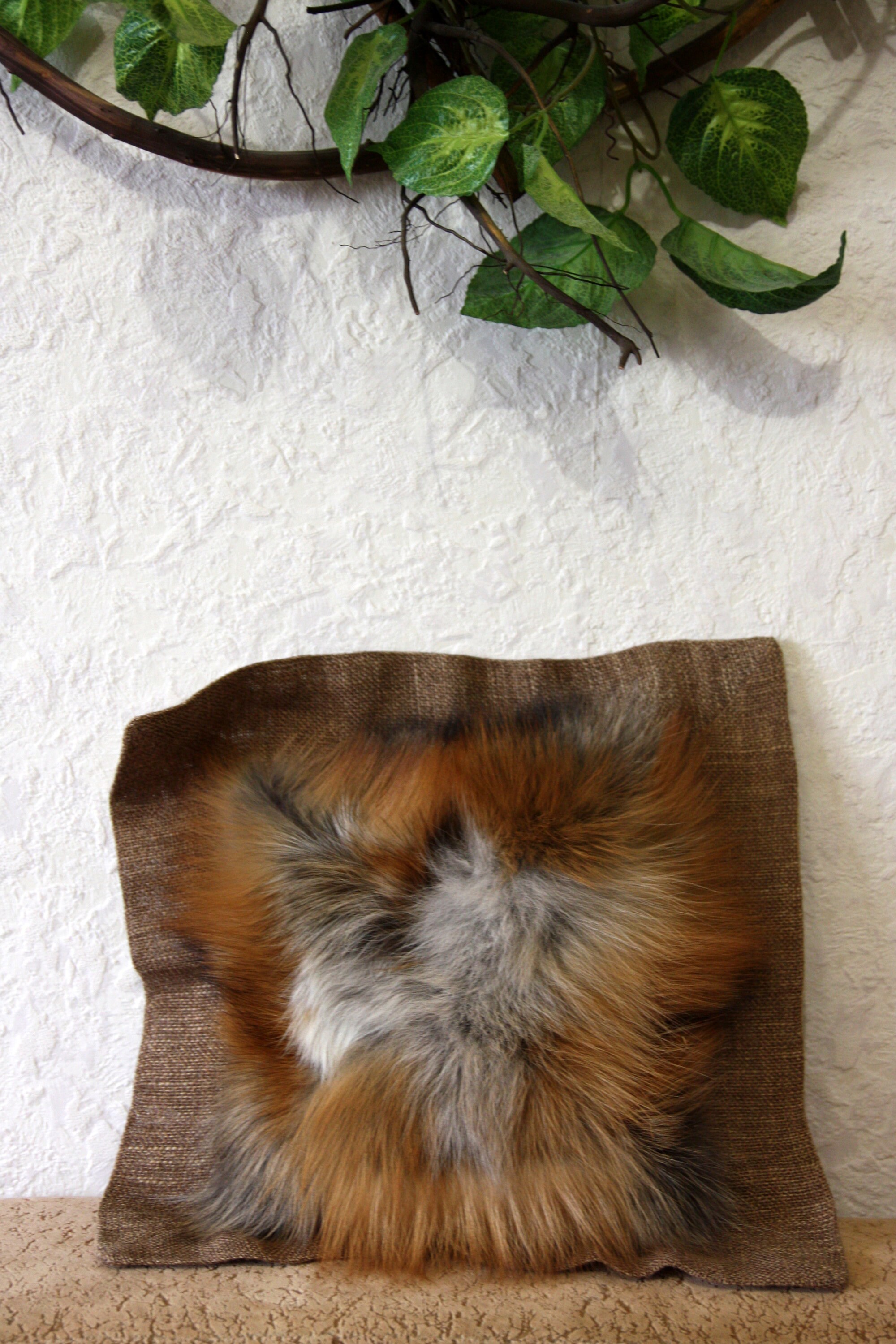 Pillow Made of Real Red Fox Fur Stuffed Decorative Pillow - Etsy