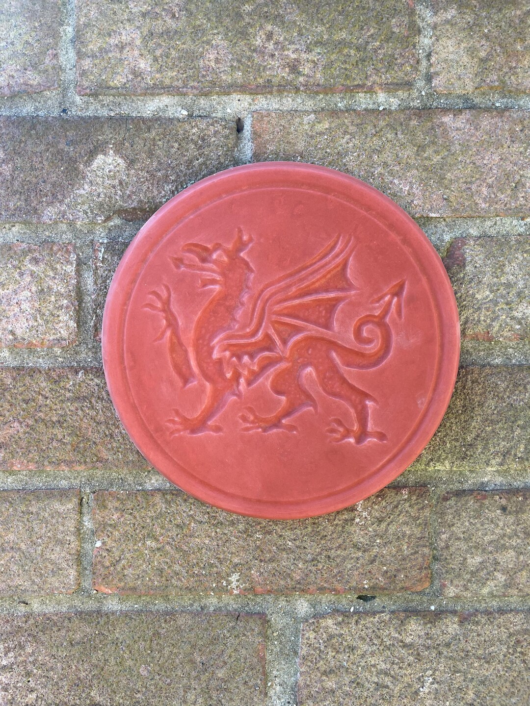 Welsh Dragon Garden Wall Plaque or Stepping Stone in Red or Green - Etsy