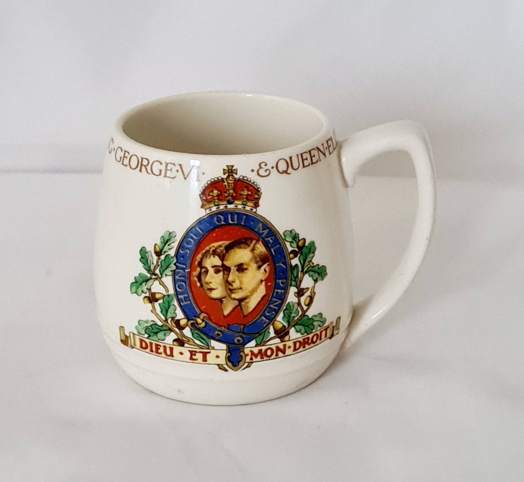 Vintage Coronation King George VI and Queen Elizabeth Mug, Souvenir ...