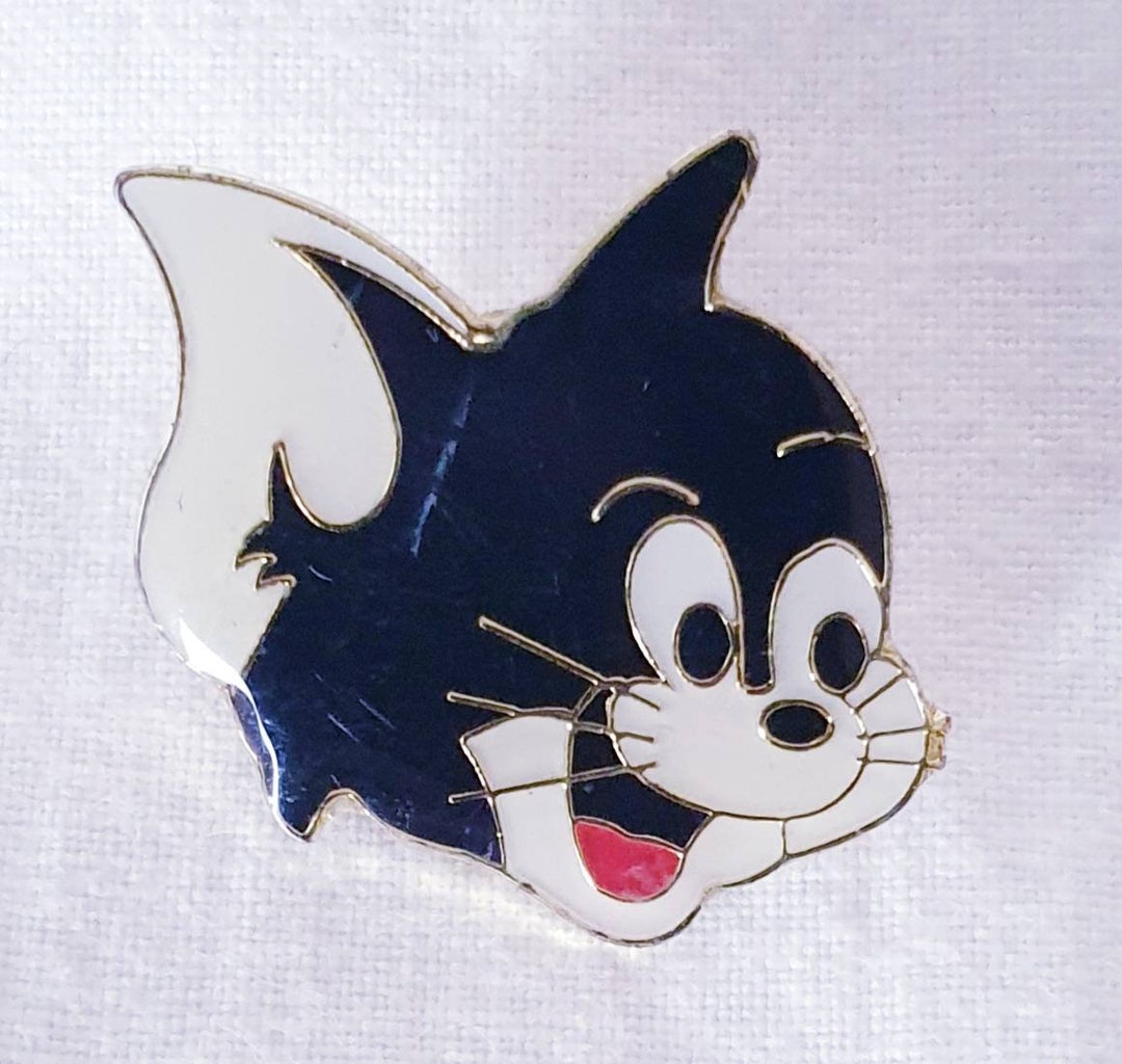 Vintage Enamel Tom and Jerry Lapel Pin, Hanna Barbera Tom Pin Badge ...