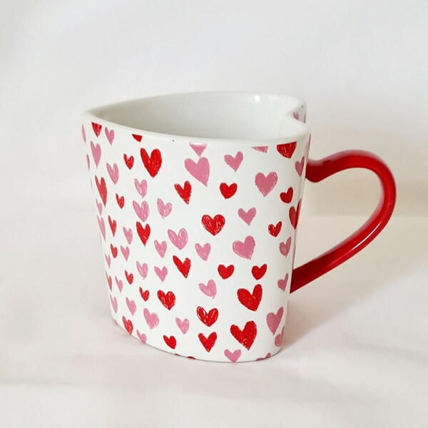 Red Heart Mug - Etsy