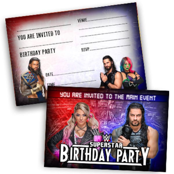 Wwe Invitations - Etsy UK