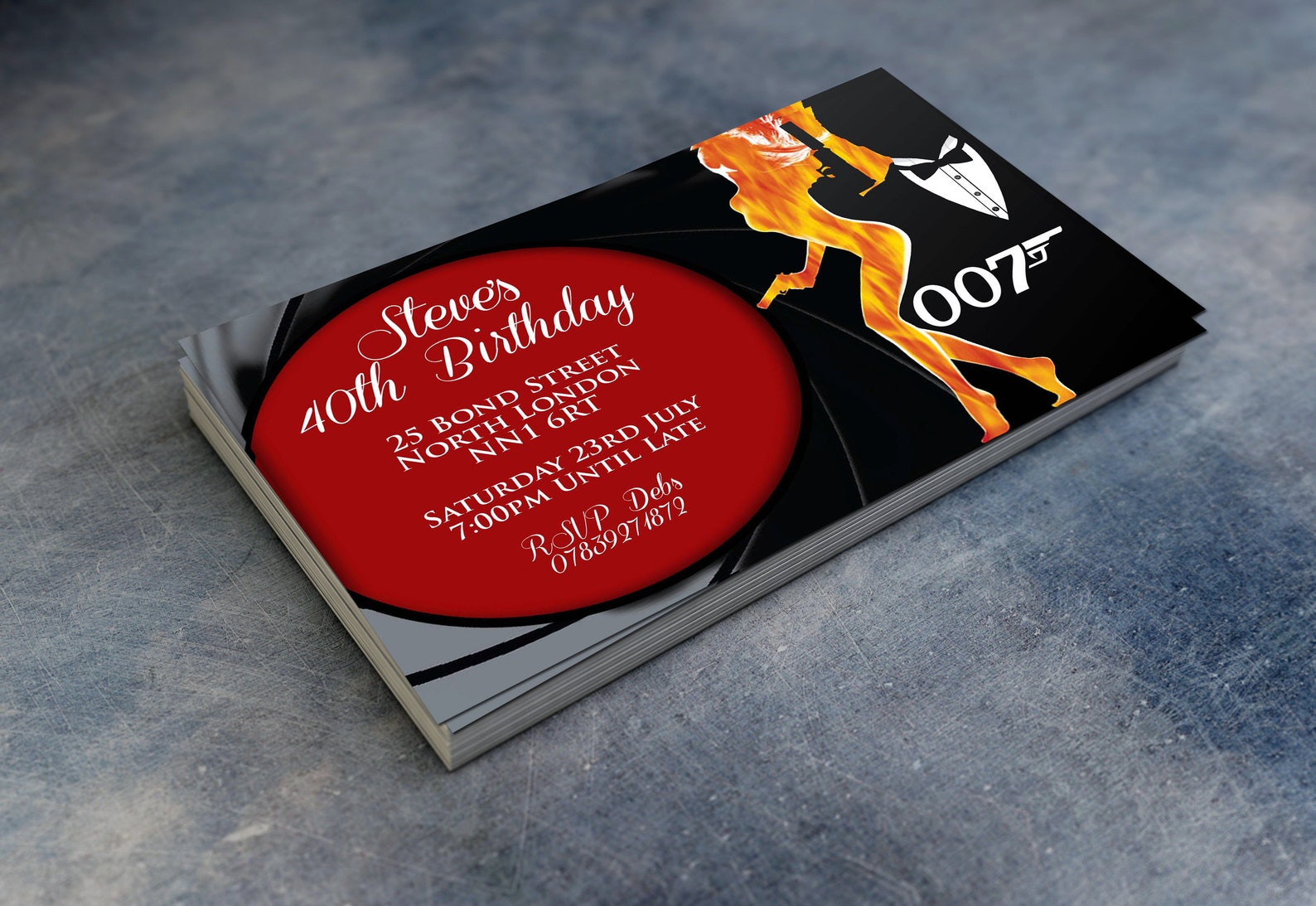 James Bond Party Invitations & Envelopes any Age - Etsy