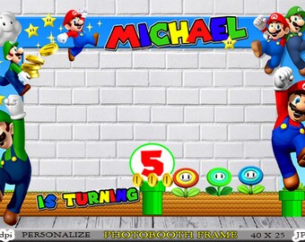 Mario photo booth | Etsy
