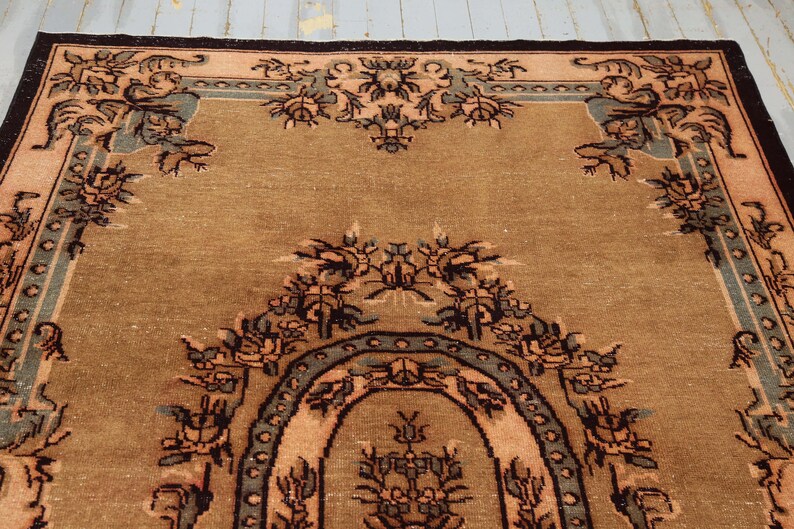5x10 Brown Turkish Rug Vintage Oushak Rug Bohemian Rug Wool - Etsy
