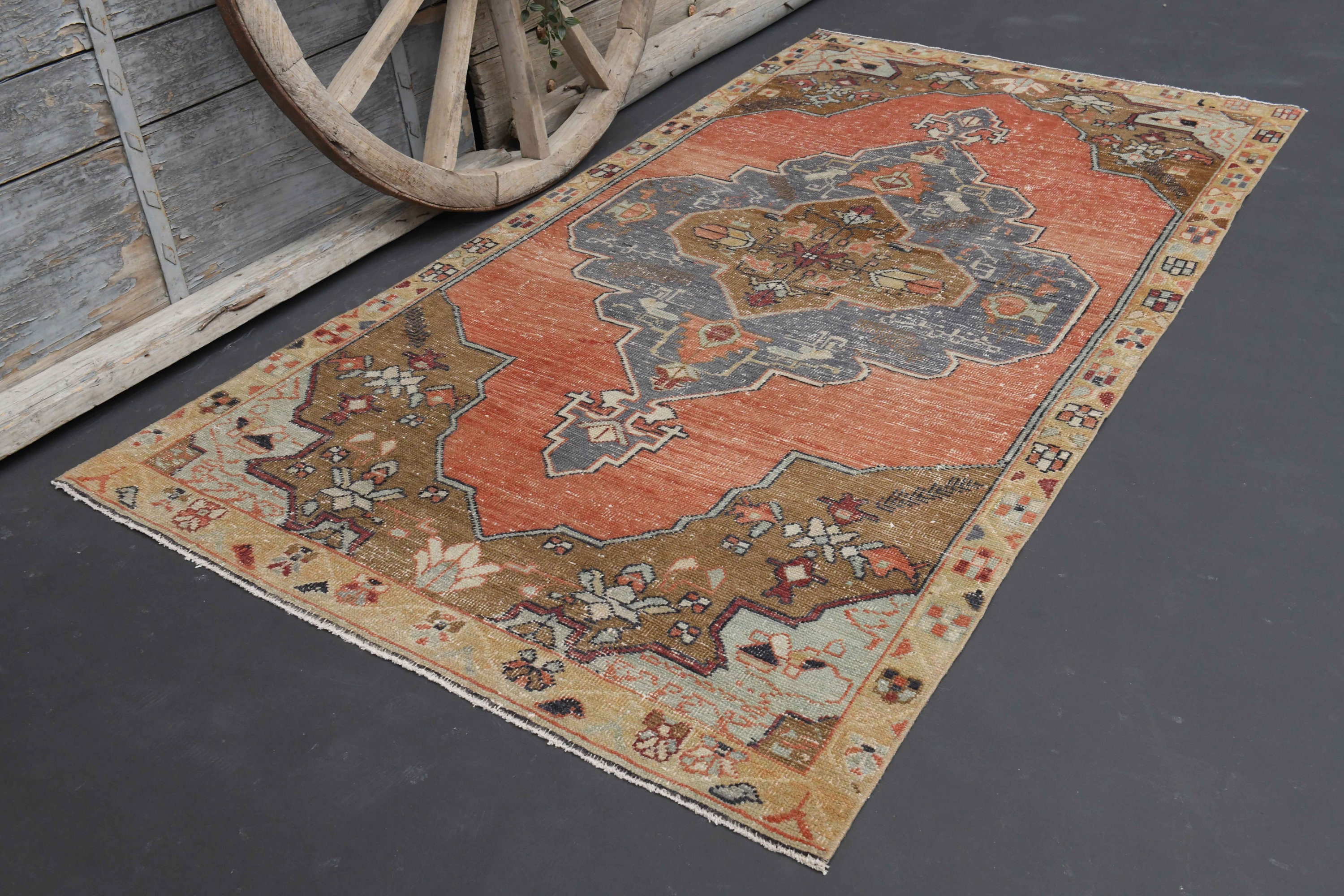 4x8 DIAMOND RED Turkish Runner, Rugs Runner, Turkish Rug, Oushak Runner ...