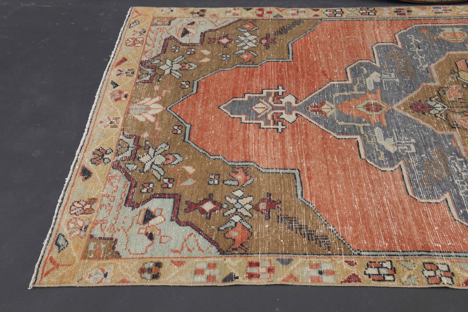 4x8 DIAMOND RED Turkish Runner, Rugs Runner, Turkish Rug, Oushak Runner ...