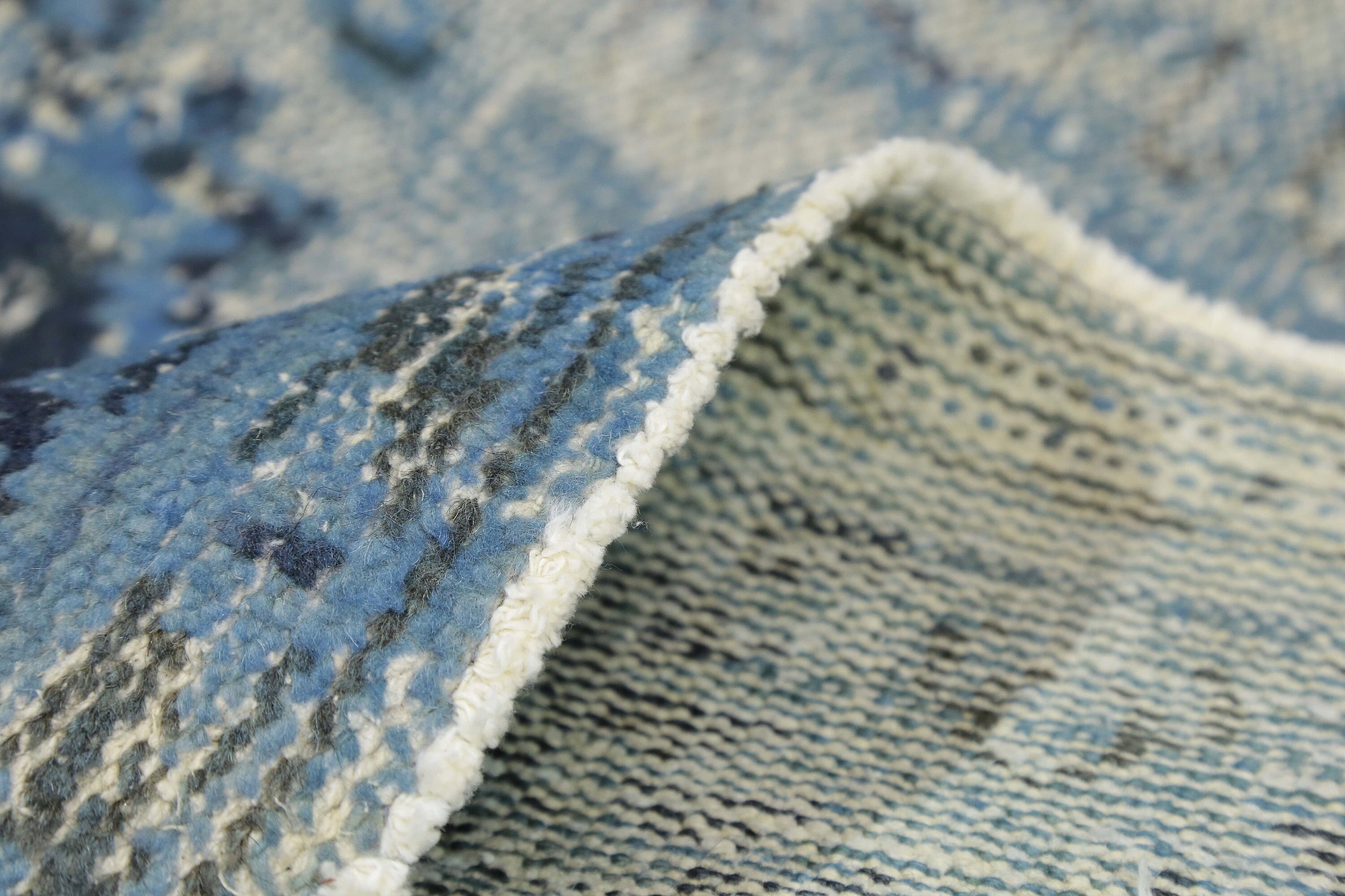 6.2x8.5 TURKISH RUG Blue Vintage Area Rug Wool Rug Oushak | Etsy