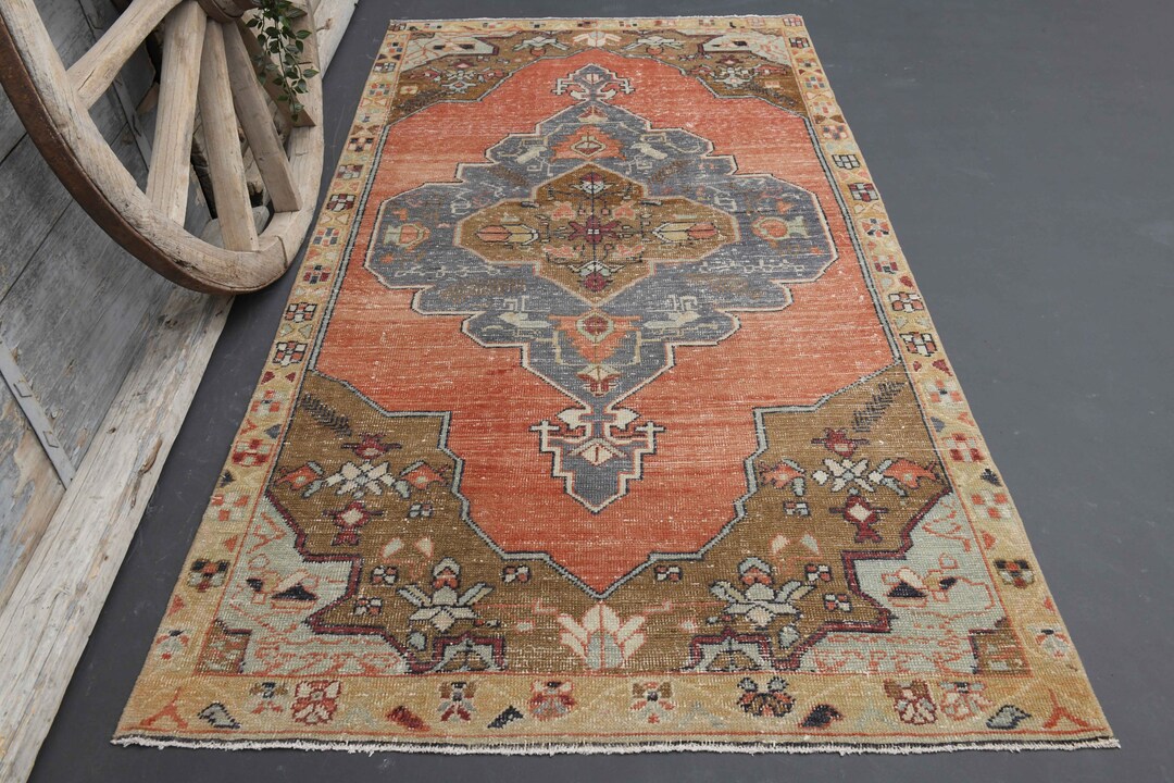 4x8 DIAMOND RED Turkish Runner, Rugs Runner, Turkish Rug, Oushak Runner ...