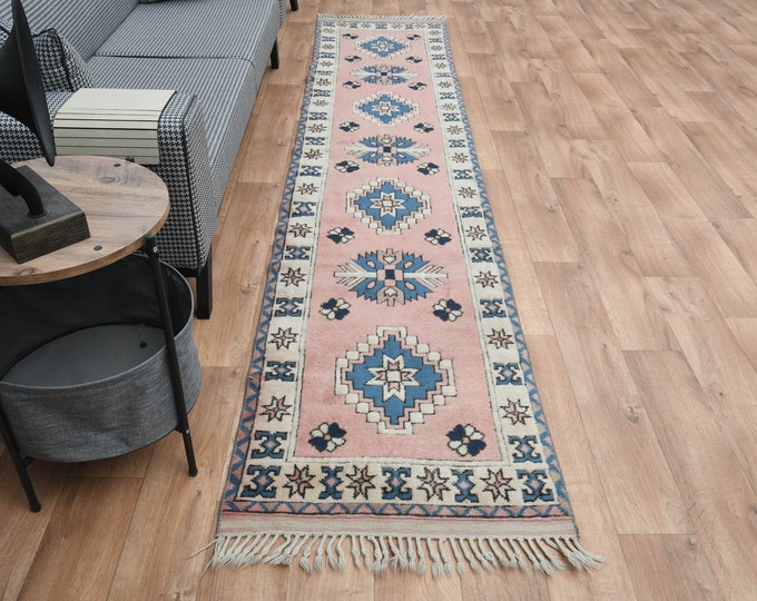 6.1x9.3 TURKISH KILIM, Pastel White Turquoise Yellow FLATWEAVE Vintage ...