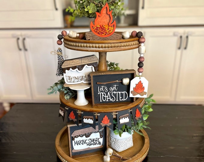 SMORES TRAY/ S'mores and Campfire Themed Decor & Bundle / Wood Signs ...