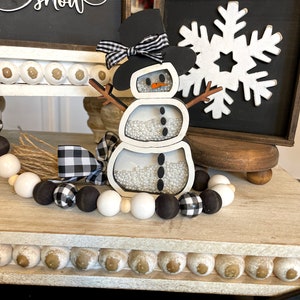 SNOWMAN SHAKER Sign/ Hot Cocoa Themed Decor / Wood Signs Shaker With ...