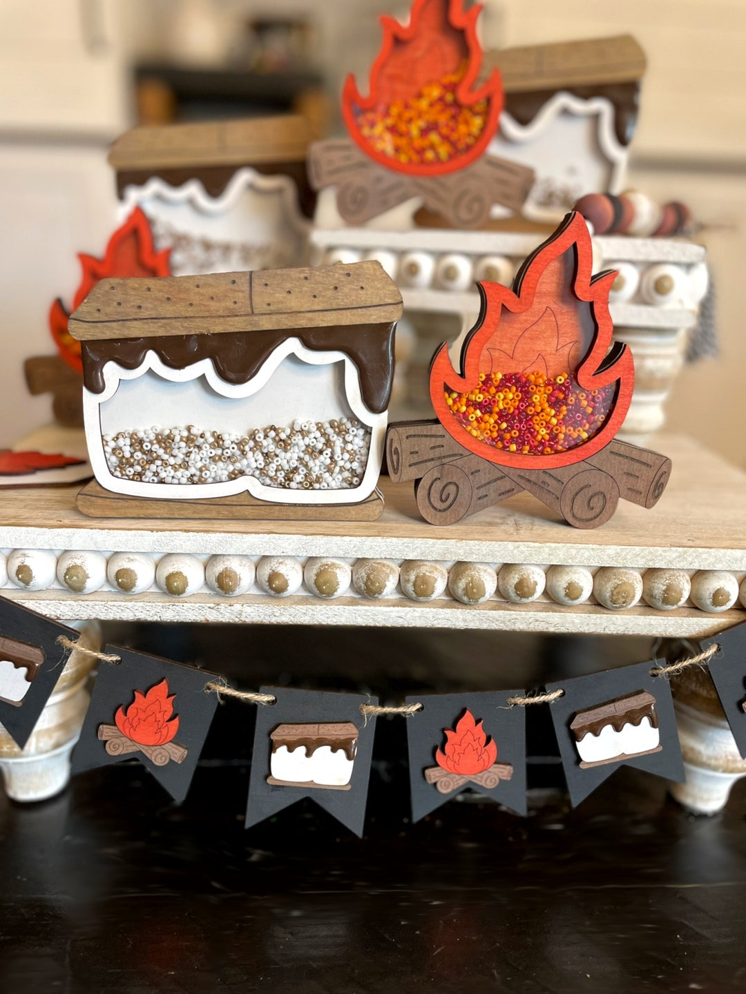 SMORES & CAMPFIRE SHAKER Signs/ S'mores Campfire Signs/ Wood Signs ...