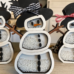 SNOWMAN SHAKER Sign/ Hot Cocoa Themed Decor / Wood Signs Shaker With ...