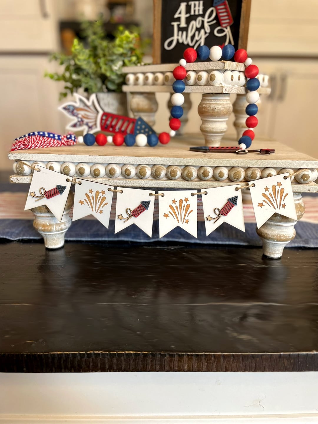 FIREWORK BANNER Only / Fourth of July Summer Themed Wooden Banner ...