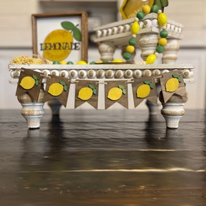 LEMON TIERED TRAY/ Lemon Themed Decor & Bundle / Wood Signs, Wood Bead ...