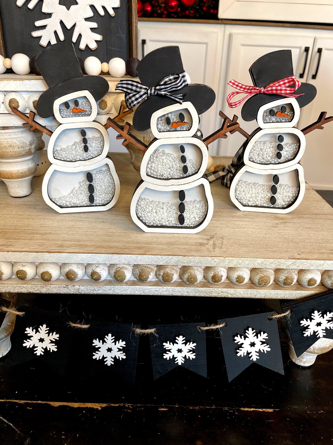 SNOWMAN SHAKER Sign/ Hot Cocoa Themed Decor / Wood Signs Shaker With ...