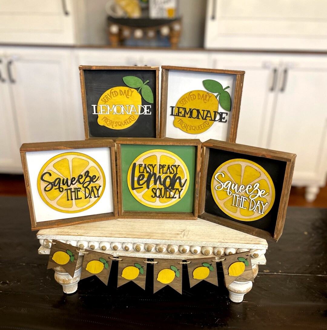 LEMON SIGNS / Spring Summer Themed Decor / Wood Signs / Accent Decor ...