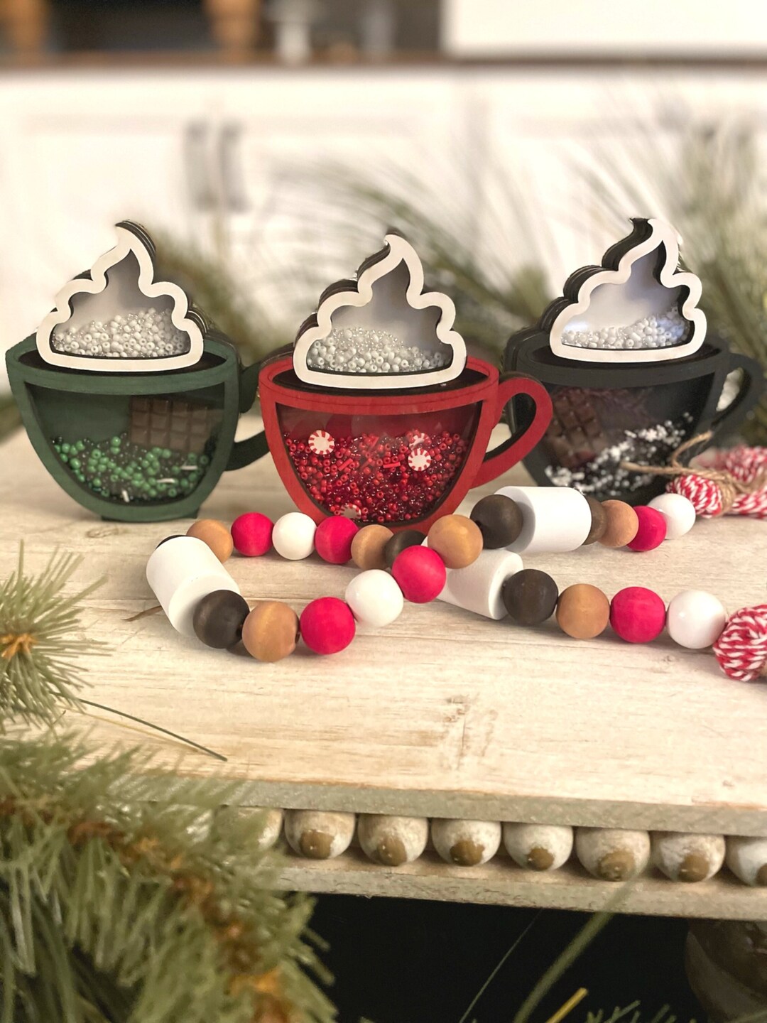 HOT COCOA SHAKER Sign/ Hot Cocoa Themed Decor / Wood Signs Shaker With ...