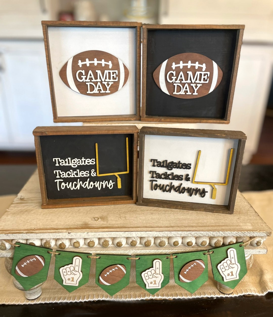 Football Signs / "game Day" "tailgates Tackles & Touchdowns"/ Fall ...