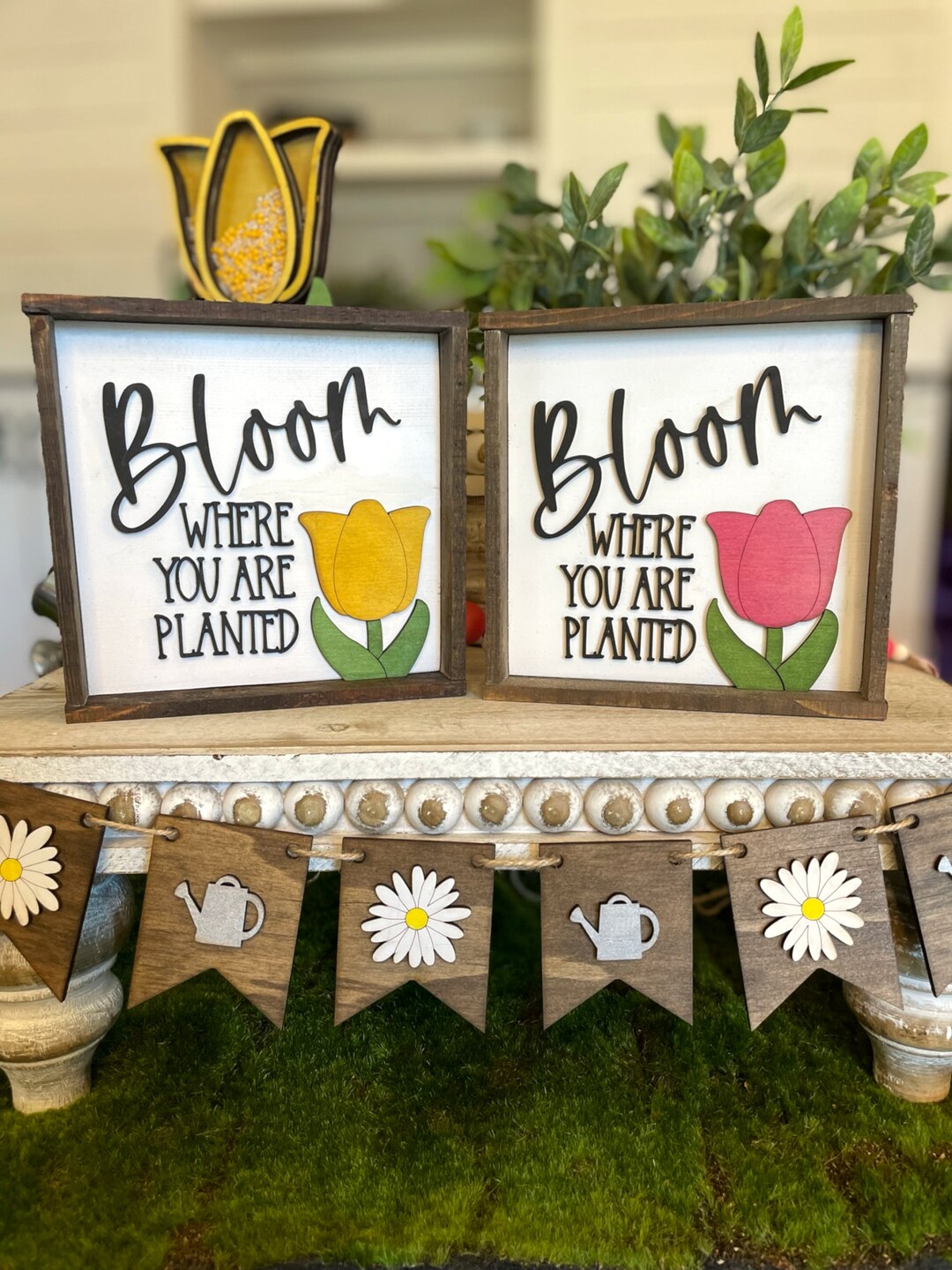 Sign bloom Where You Are Planted Spring Sign/ Spring Themed Decor ...