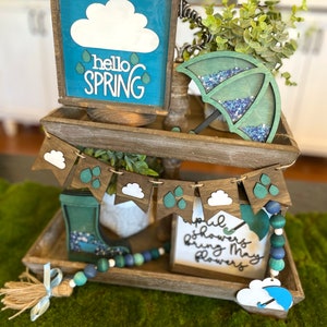 SPRING SHAKER Sign/ Rain Boot and Umbrella Signs/ Wood Signs Shaker ...
