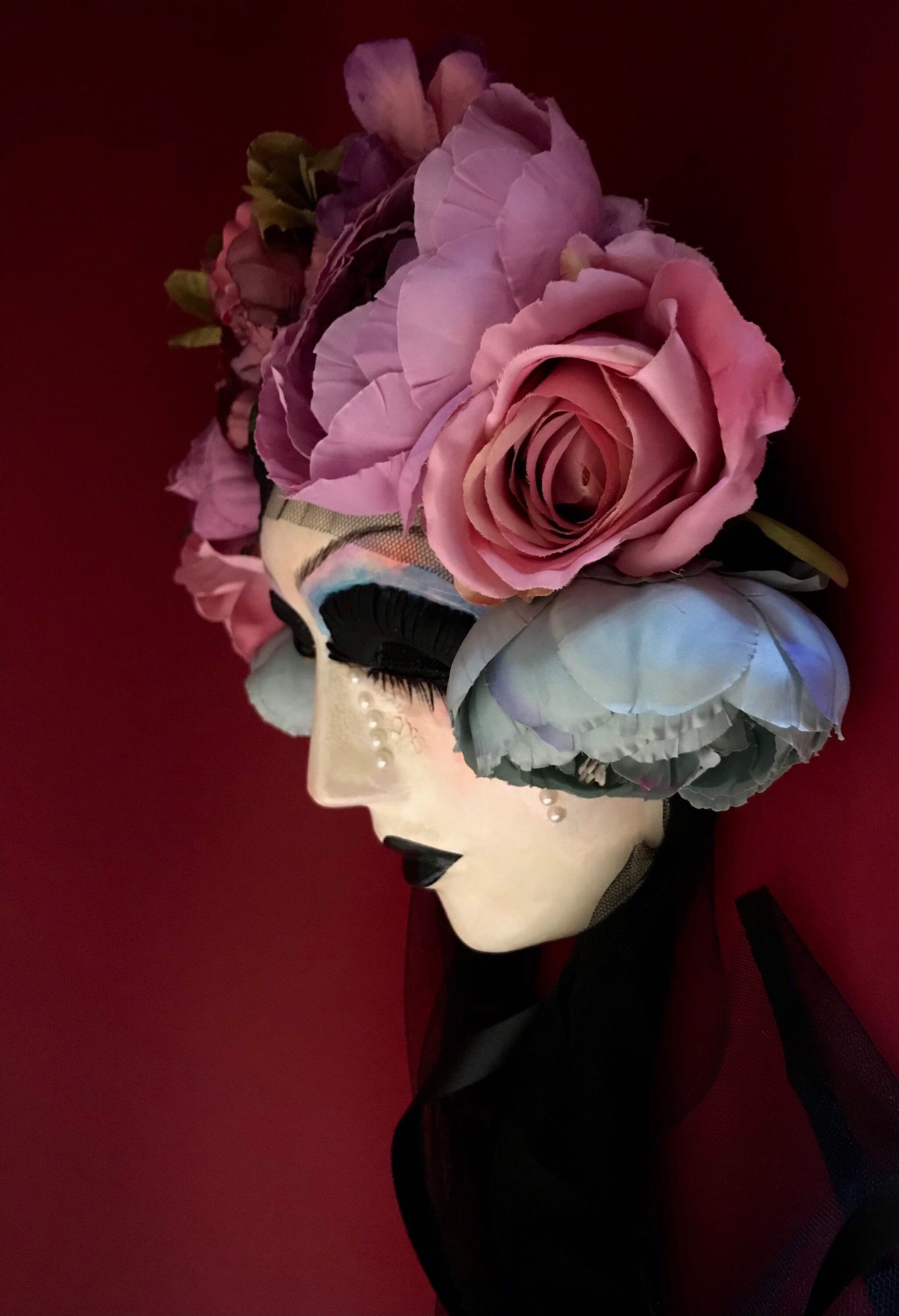 MADE TO ORDER . Flapper Mask. Carnival Mask. Masquerade Mask. - Etsy