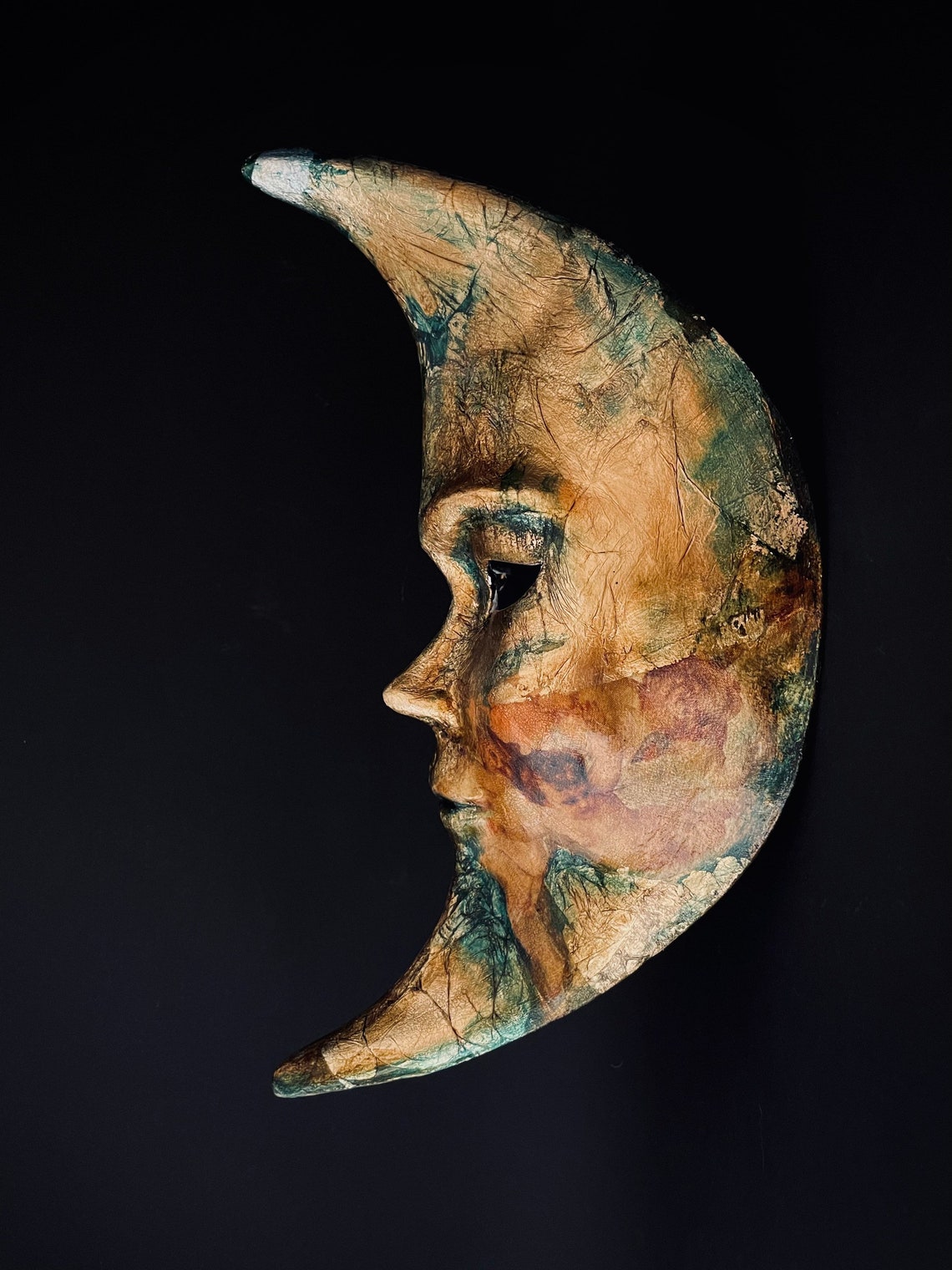 Made to Order . Moon Mask. Masquerade Mask. Moon Art. Moon and - Etsy