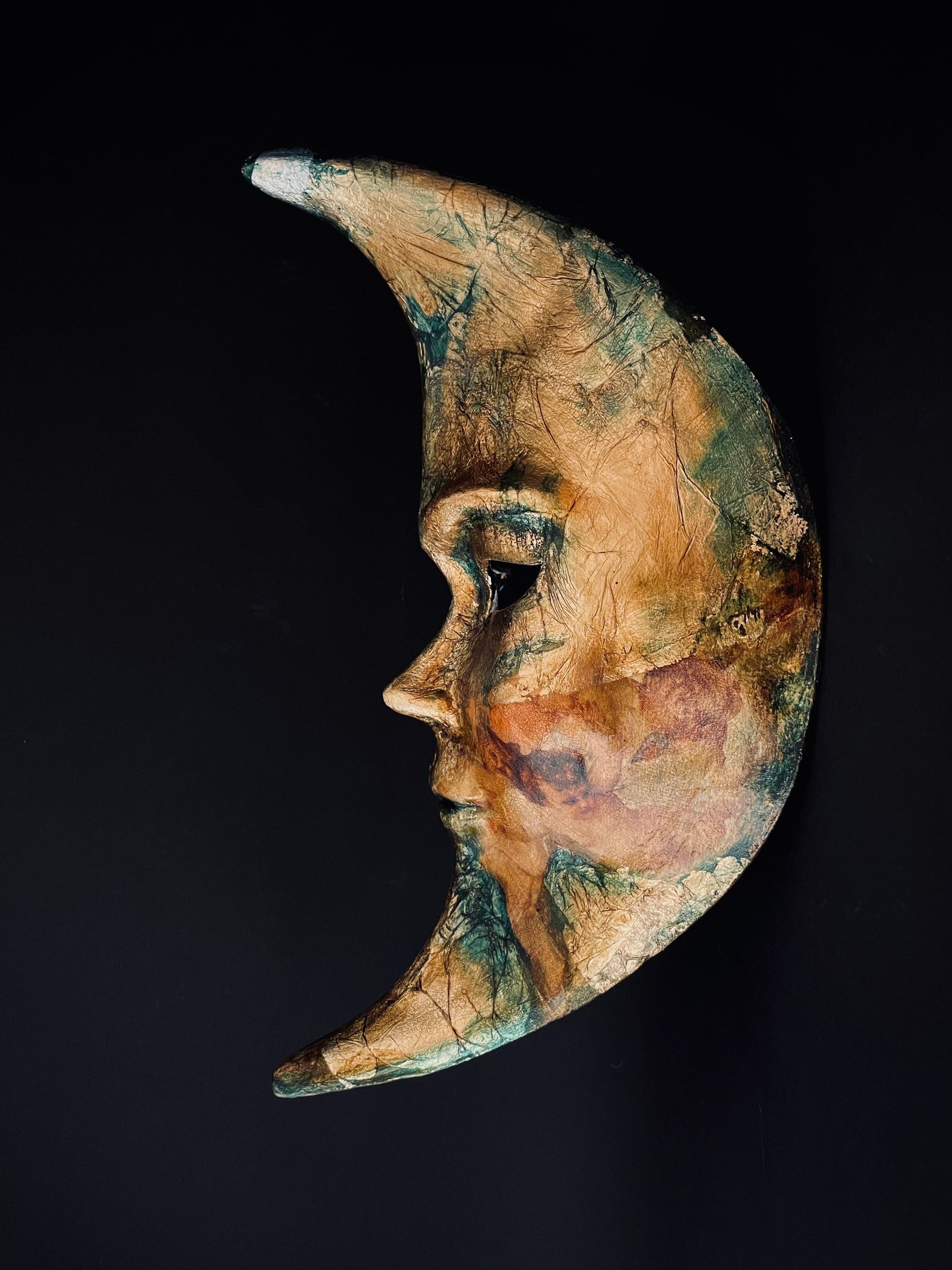 Made to Order . Moon Mask. Masquerade Mask. Moon Art. Moon and - Etsy