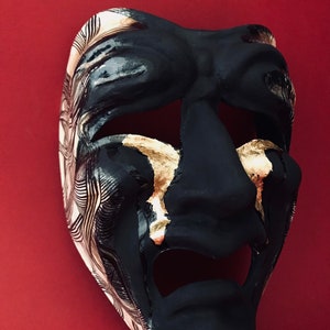 Made to Order . Tragedy Mask. Theater Mask. Masquerade Mask. Tragedy ...