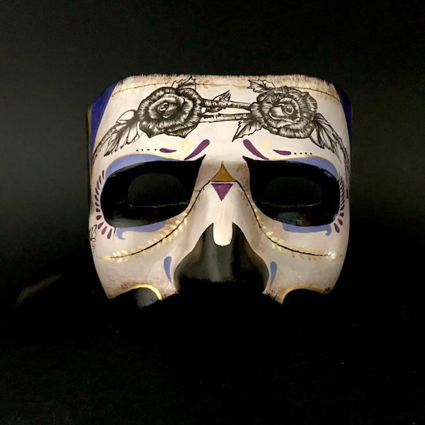 Day of the Dead Face Mask - Etsy