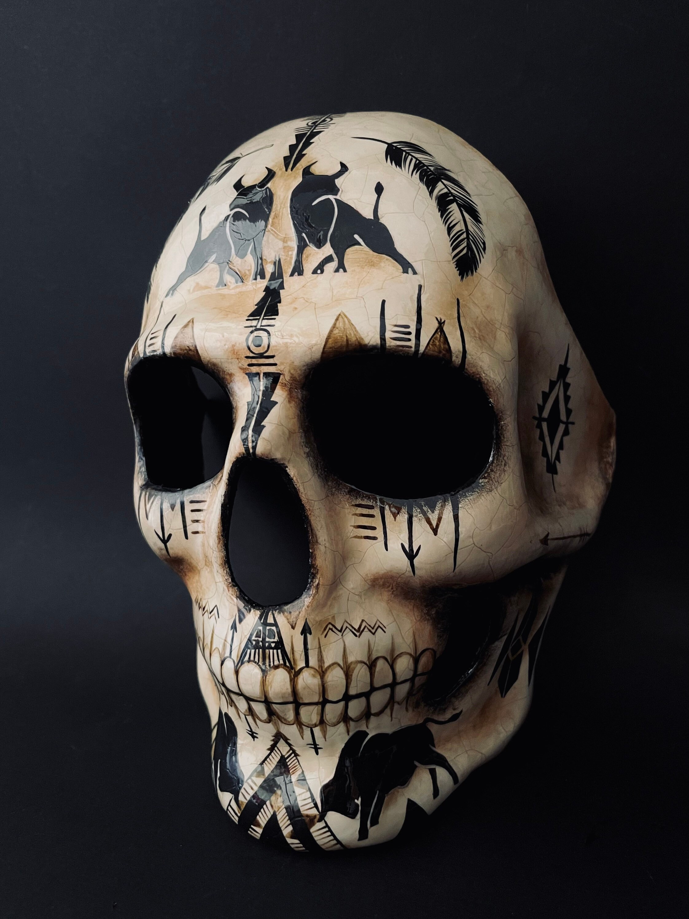 Made to Order. Skull Mask. Native American Inspired Skull | Etsy