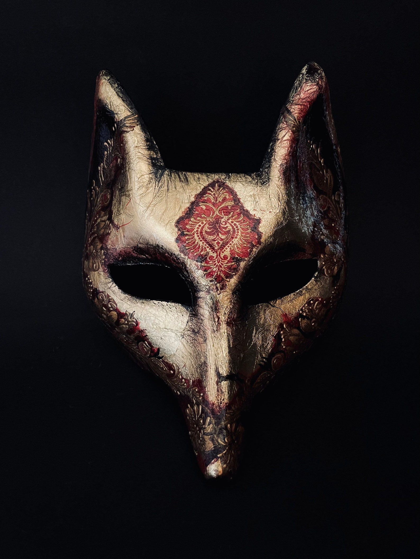 Made to Order. Fox Mask. Masquerade Mask. Gold Mask. Carnival - Etsy