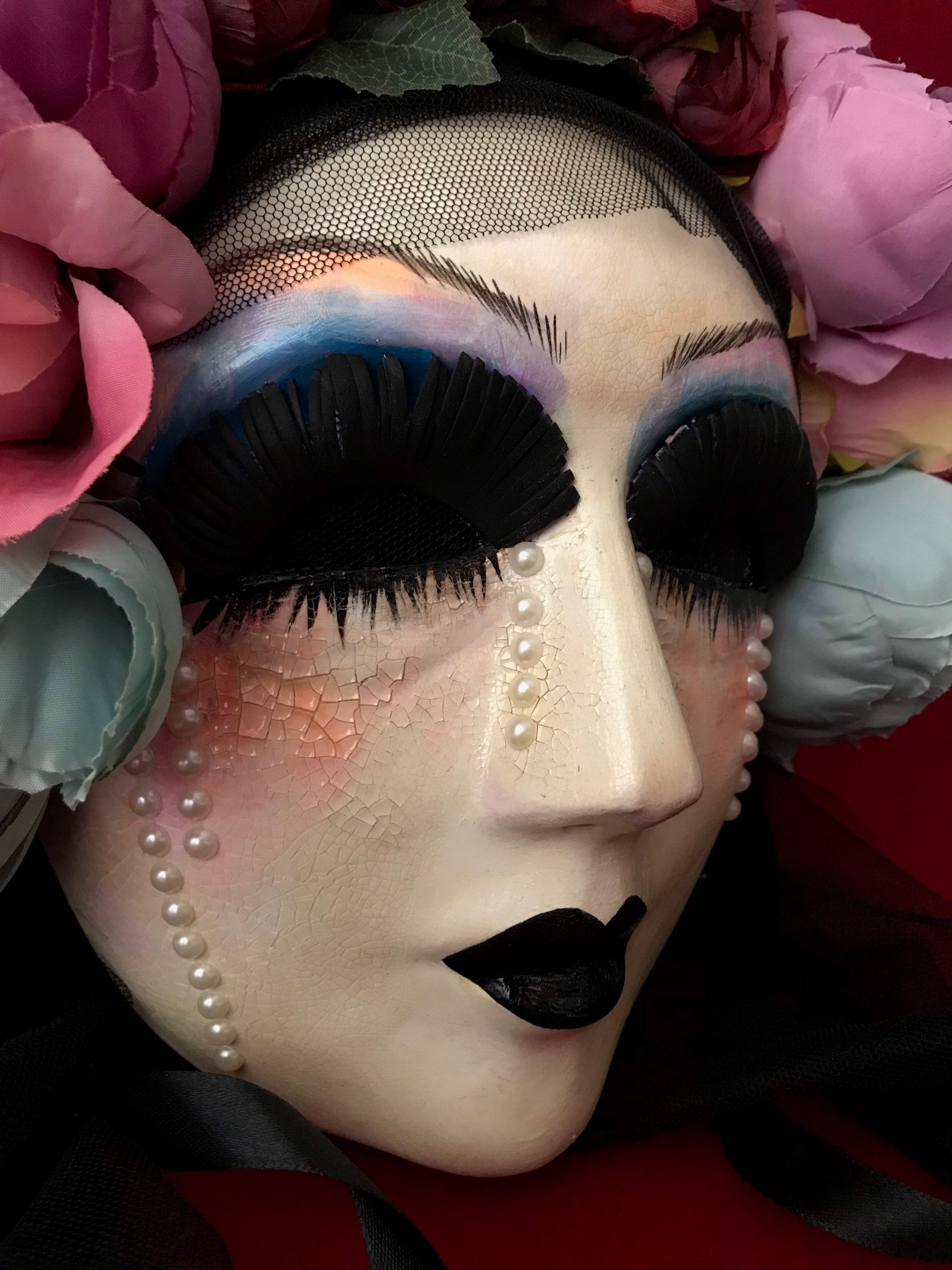 Made to order . Flapper mask. Carnival mask. Masquerade mask. | Etsy