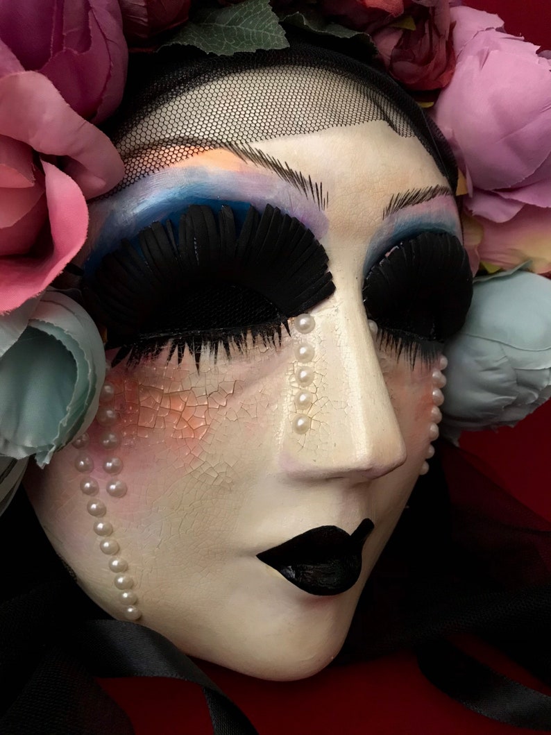 Made to order . Flapper mask. Carnival mask. Masquerade mask. | Etsy