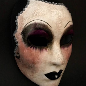 MADE TO ORDER .flapper Mask. Flapper Girl. Flapper Art. Masquerade Mask ...