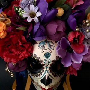 Made to Order. Catrina Mask With Colored Flowers. Day of the Dead Art ...