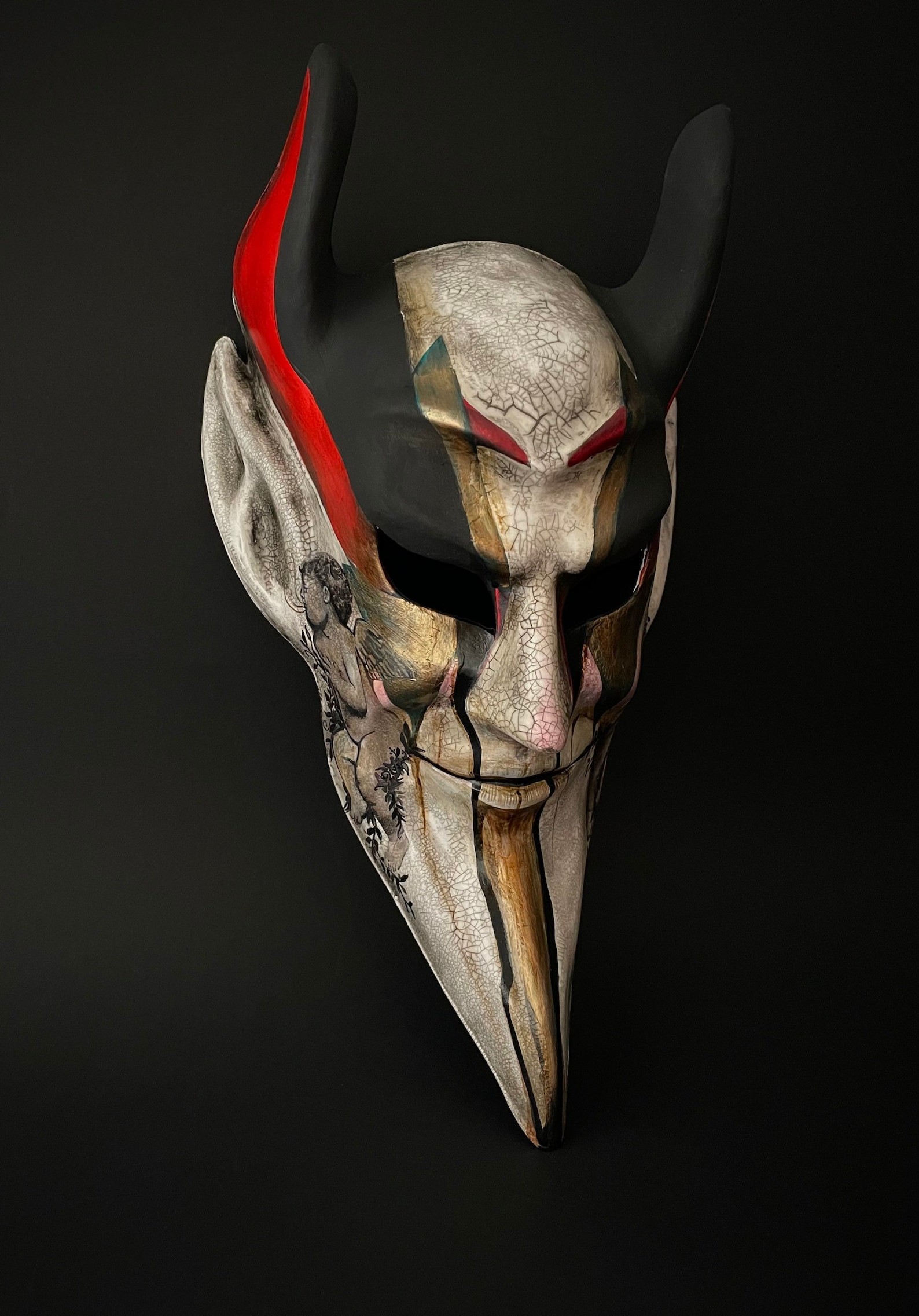 Made to Order . Devil Mask With Angels. Venetian Devil Mask. | Etsy