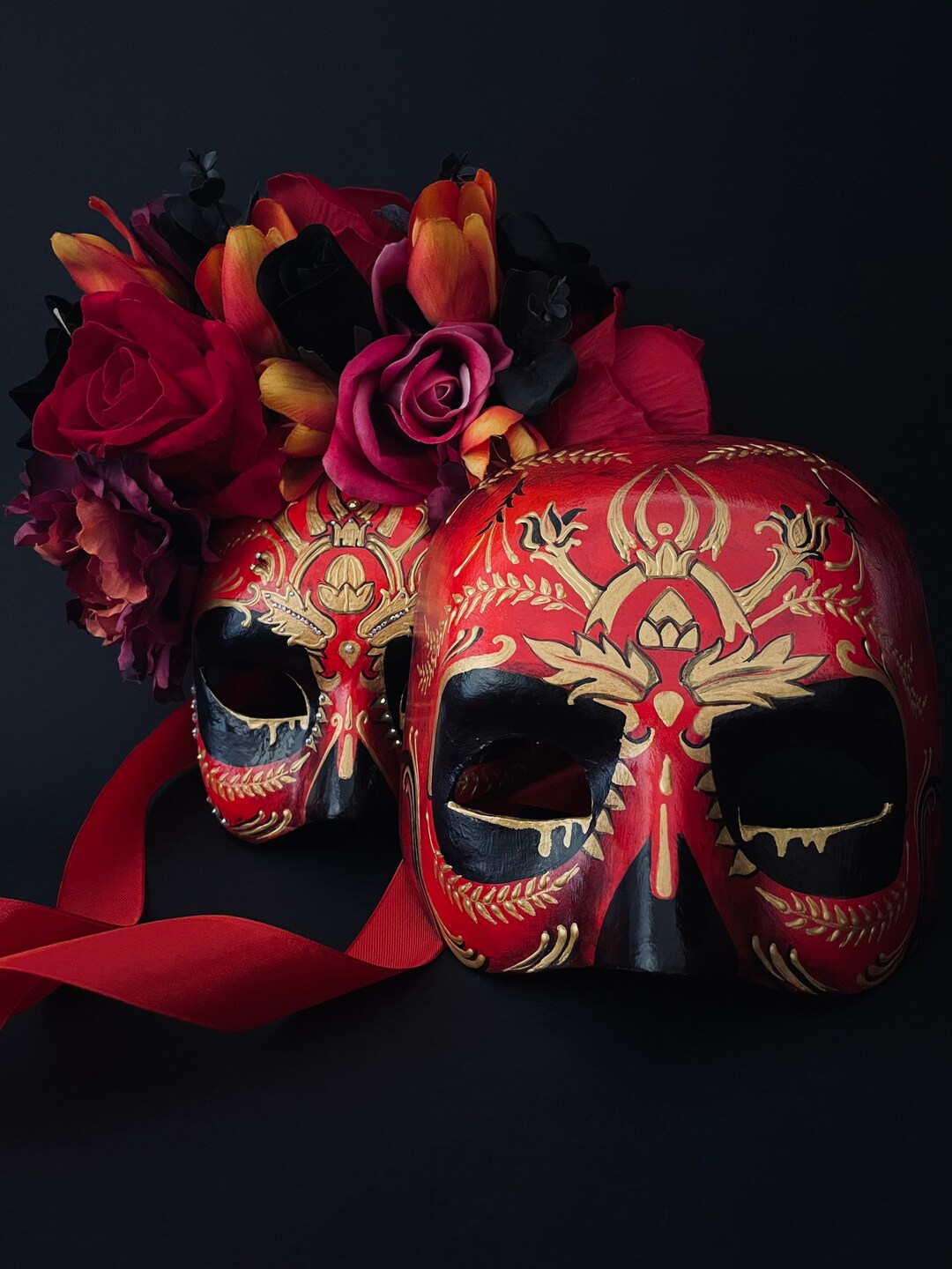 Made to Order. Couple’s Day off the Dead Masks. Couple’s Masks. Catrina ...