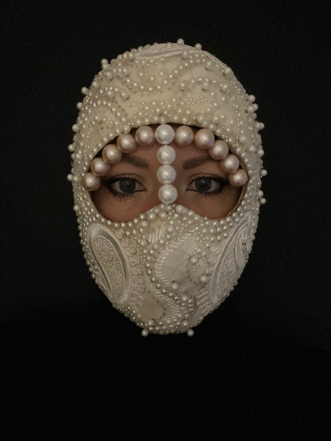 Made to Order . Limited Edition Mask.white Mask. Masquerade Mask ...