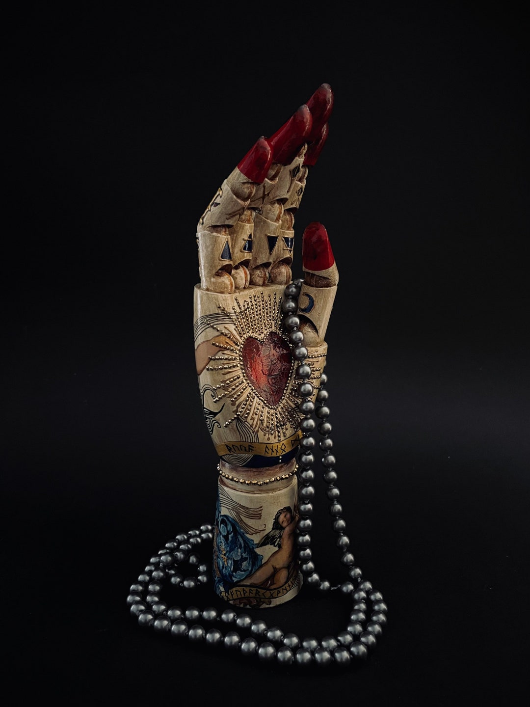 Made to Order .limited Edition. Decorative Art. Wooden Hand. Jewelry ...