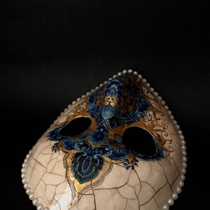 Made to Order .moretta Mask. Moretta With Pearls. Venetian Mask ...
