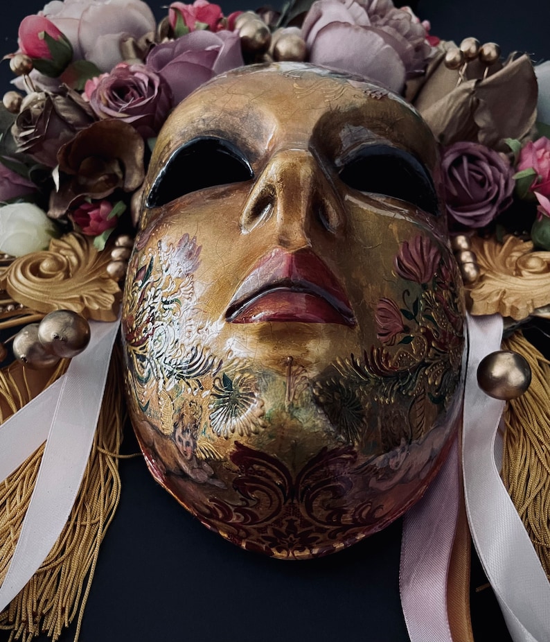 Made to Order. Limited Edition Mask. Gold Mask. Carnival Gold - Etsy