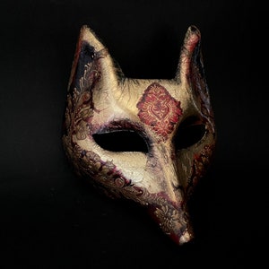 Made to Order. Fox Mask. Masquerade Mask. Gold Mask. Carnival Mask - Etsy