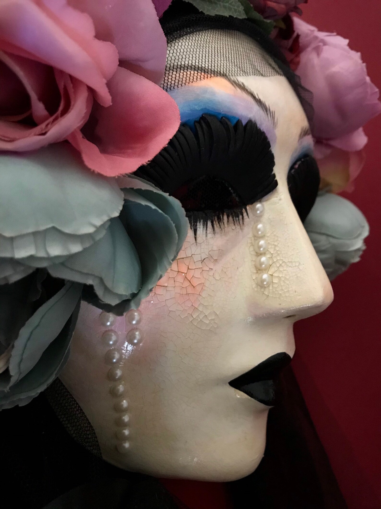 Made to order . Flapper mask. Carnival mask. Masquerade mask. | Etsy