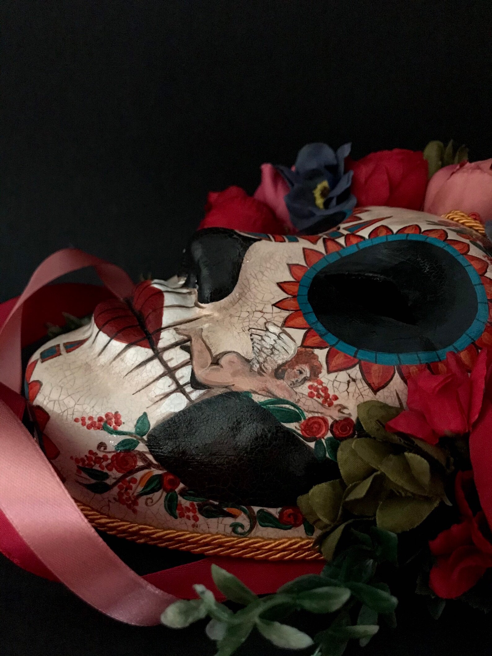 MADE TO ORDER catrina With Angels Mask. Day of the Dead | Etsy UK