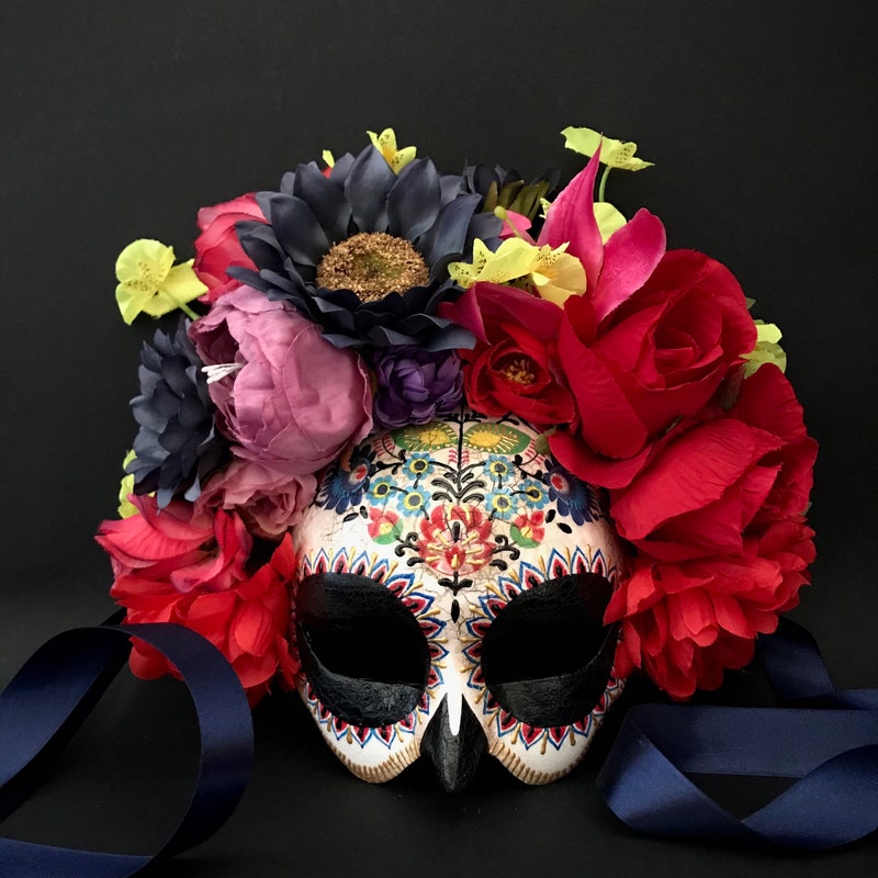 Day of the Dead Face Mask - Etsy