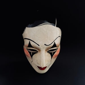 Made to Order ! Pierrot Mask. Carnival Mask.masquerade Mask. Venetian ...